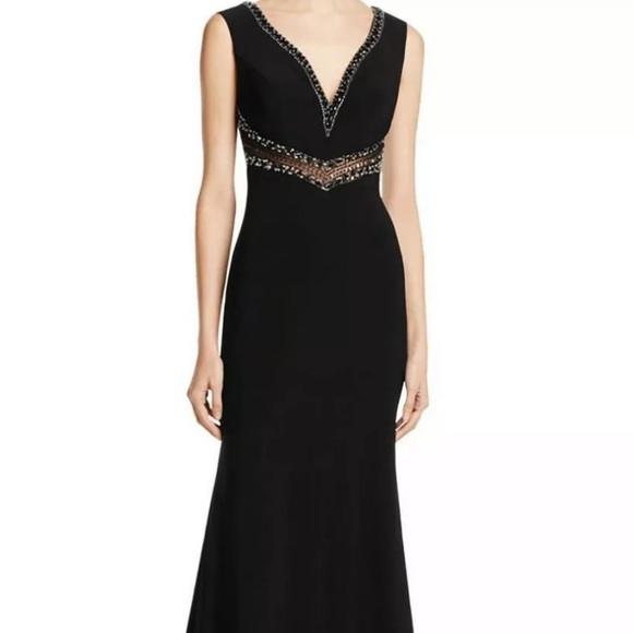 JS Collections | Dresses | Js Boutique Black Beaded Formal Prom Pageant ...